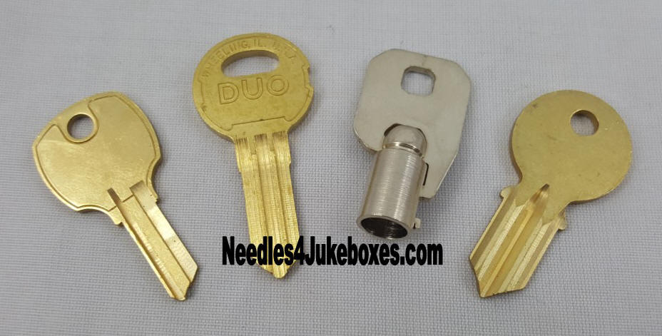 Wallbox Keys for Rowe/AMI, Seeburg S, Wurlitzer WC & WCX Locks